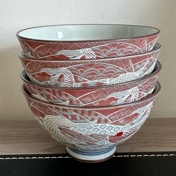 Japan | Dining | Japanese Small Koi Fish Bowls Set Of 4 | Poshmark